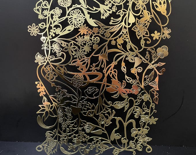 Dreamy Flora Cut in Plated-steel Panels Can Be Hooked Together to ...