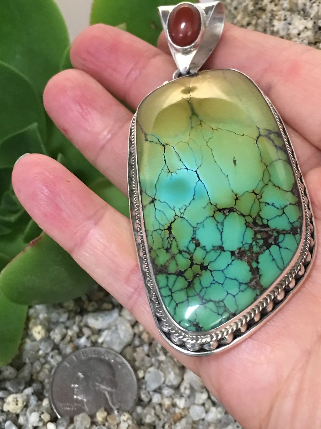 Pendant Turquoise Xlarge Wondrous Luster Amazing Amulet A Life Time ...