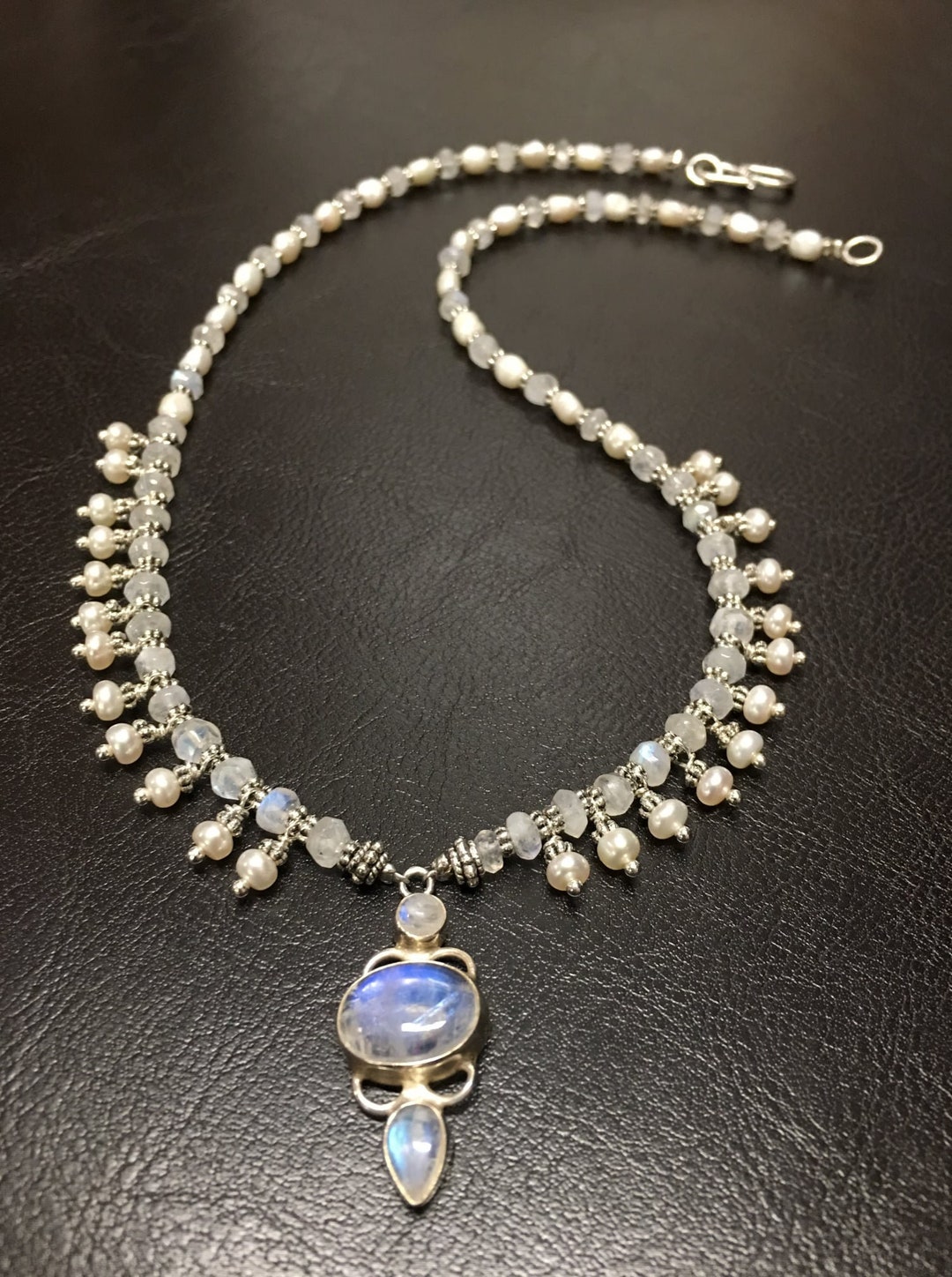 Princess Necklace Moonstone With Pearls, Call on the Moonstone Crystal ...