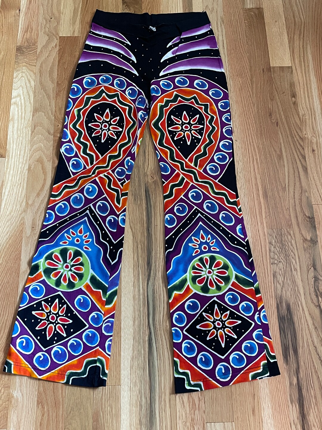 Hand-batiked Yoga Pants, Dance Pants, Cotton Spandex (medium Only) - Etsy