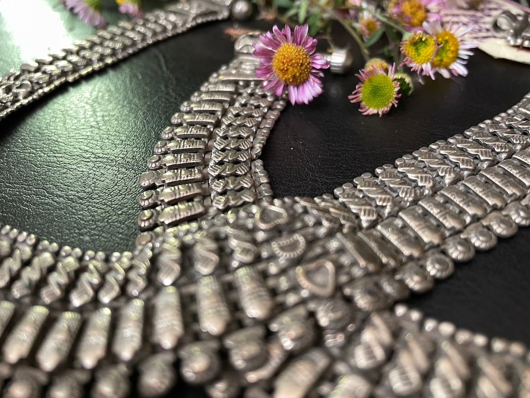 Vintage Matching Anklets From Rajasthan India High-grade Silver Shaped ...