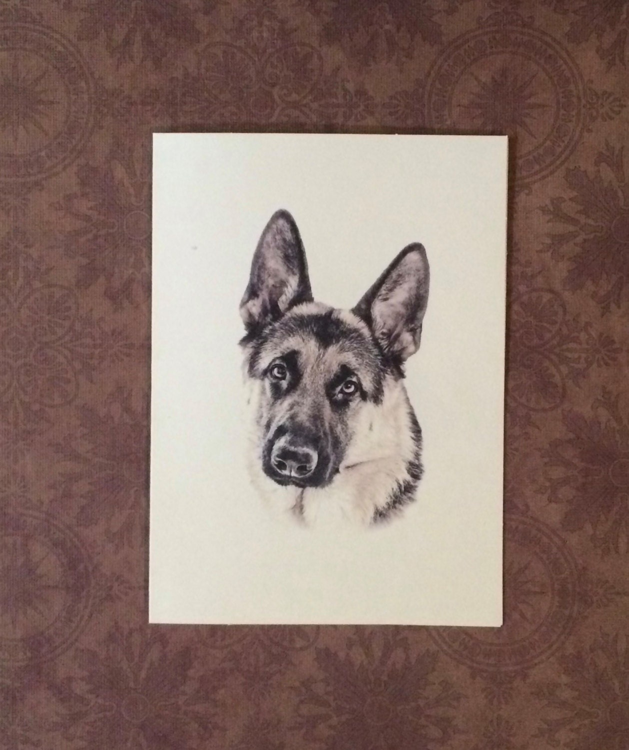 6 or 12 Handmade Blank German Shepherd Dog Print Note Cards - Etsy