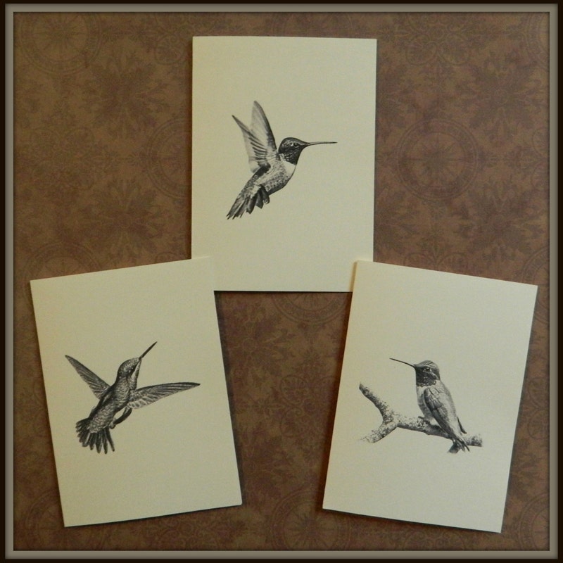 Hummingbird Card - Etsy