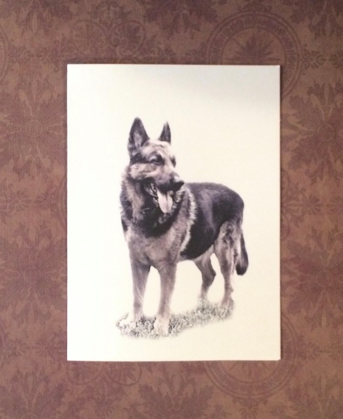 6 or 12 Handmade Blank German Shepherd Dog Print Note Cards - Etsy