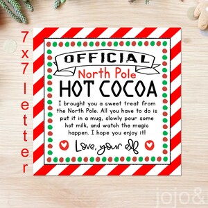Hot Cocoa BOMB Elf Hot Cocoa Letter 7x7 Square Printable Letter ...