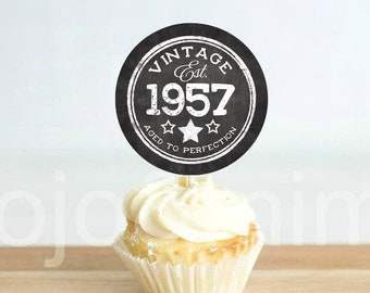 Aged to Perfection 65 Years Cake Topper - Etsy