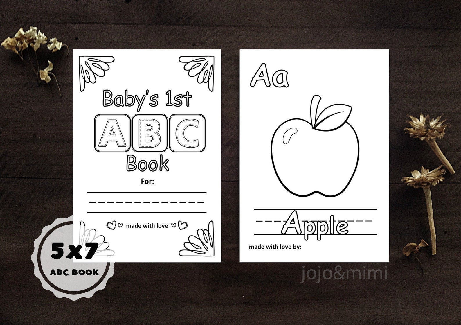 ABC BOOK 'baby's First Alphabet Book' Printable - Etsy