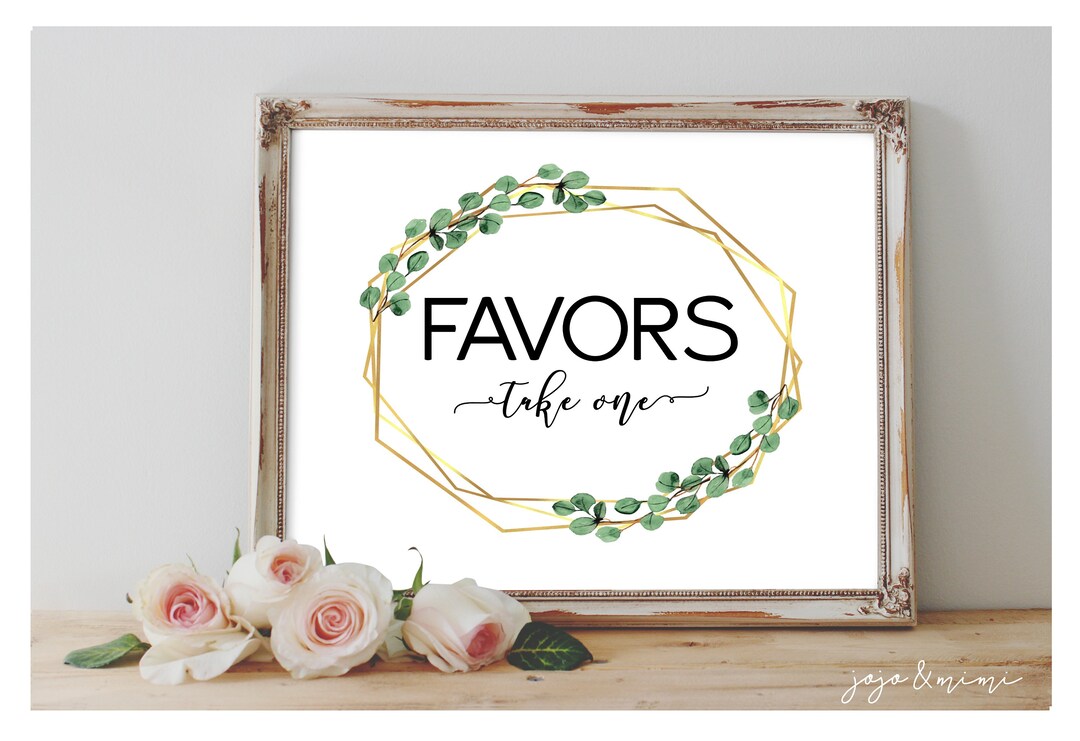 Instant 'FAVORS Please Take One' Printable Favor Sign Wedding Party ...