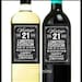 Personalized 'vintage Aged 21 Years' Printable Happy Birthday Wine ...