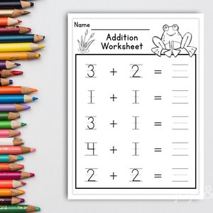 Math BUNDLE Printable Pre-k Kindergarten Worksheets Addition ...