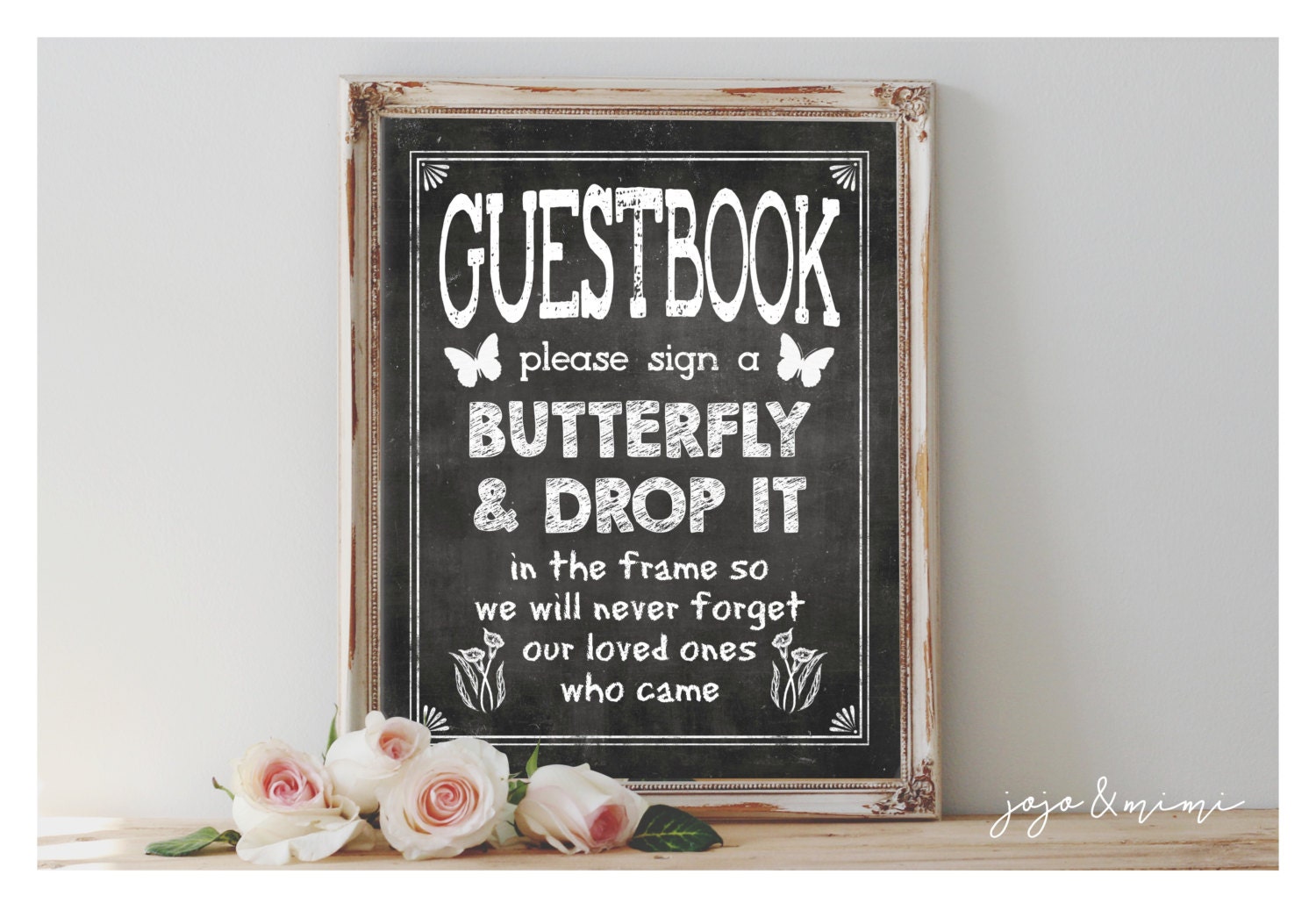 Instant 'Please sign a Butterfly & Drop it in the | Etsy