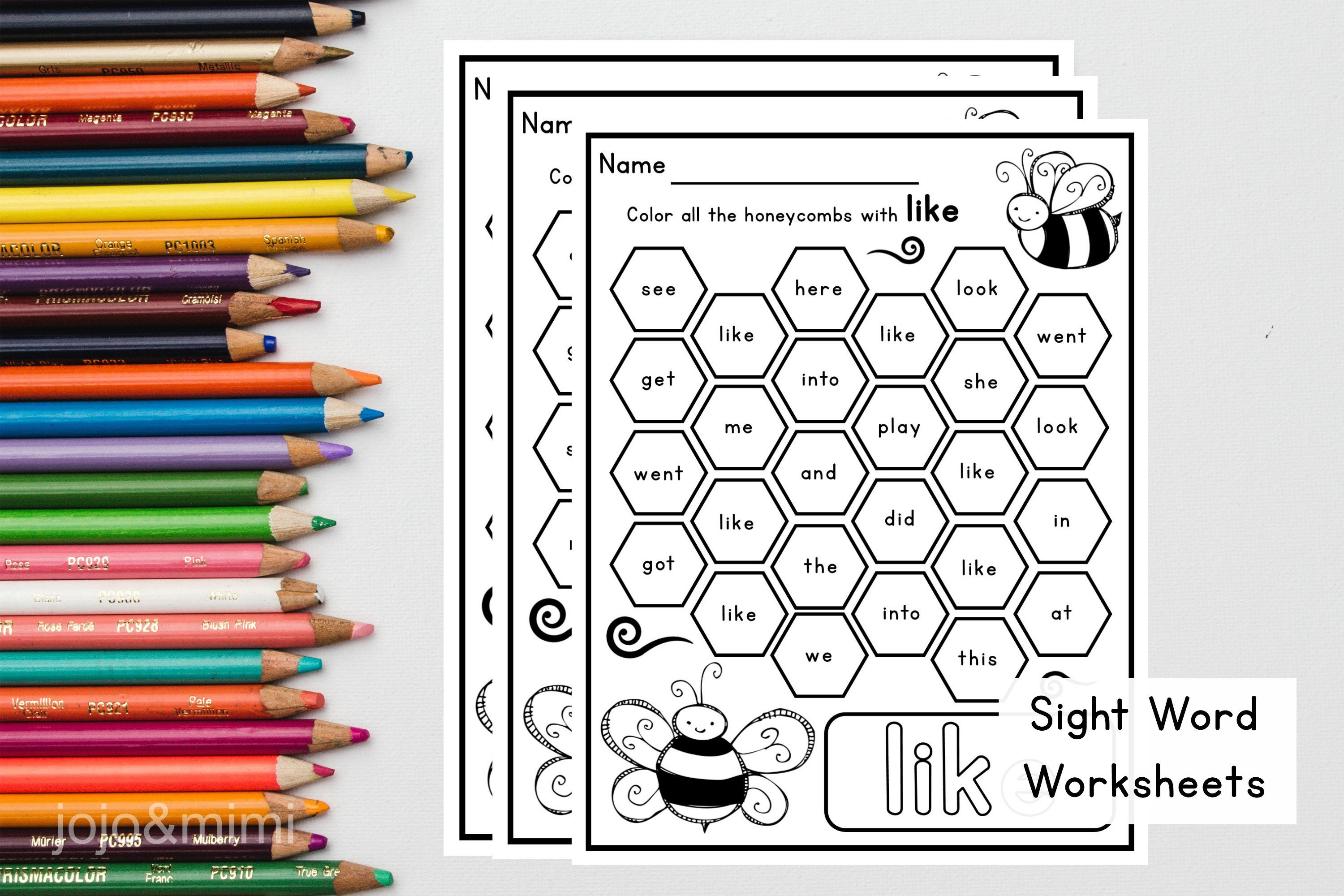 Sight Word Worksheets Printable Sight Word Practice Busy Bee Sight ...