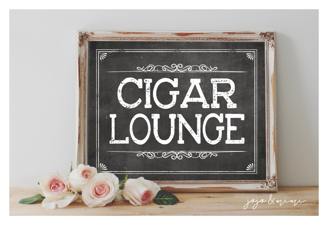 Instant 'CIGAR LOUNGE' Printable Event Sign Wedding Engagement Event ...
