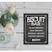 Custom 'biscuit Bar' Printable Sign Chalkboard Printable Party Decor ...