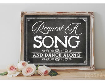 DJ Song Request Sign - Etsy