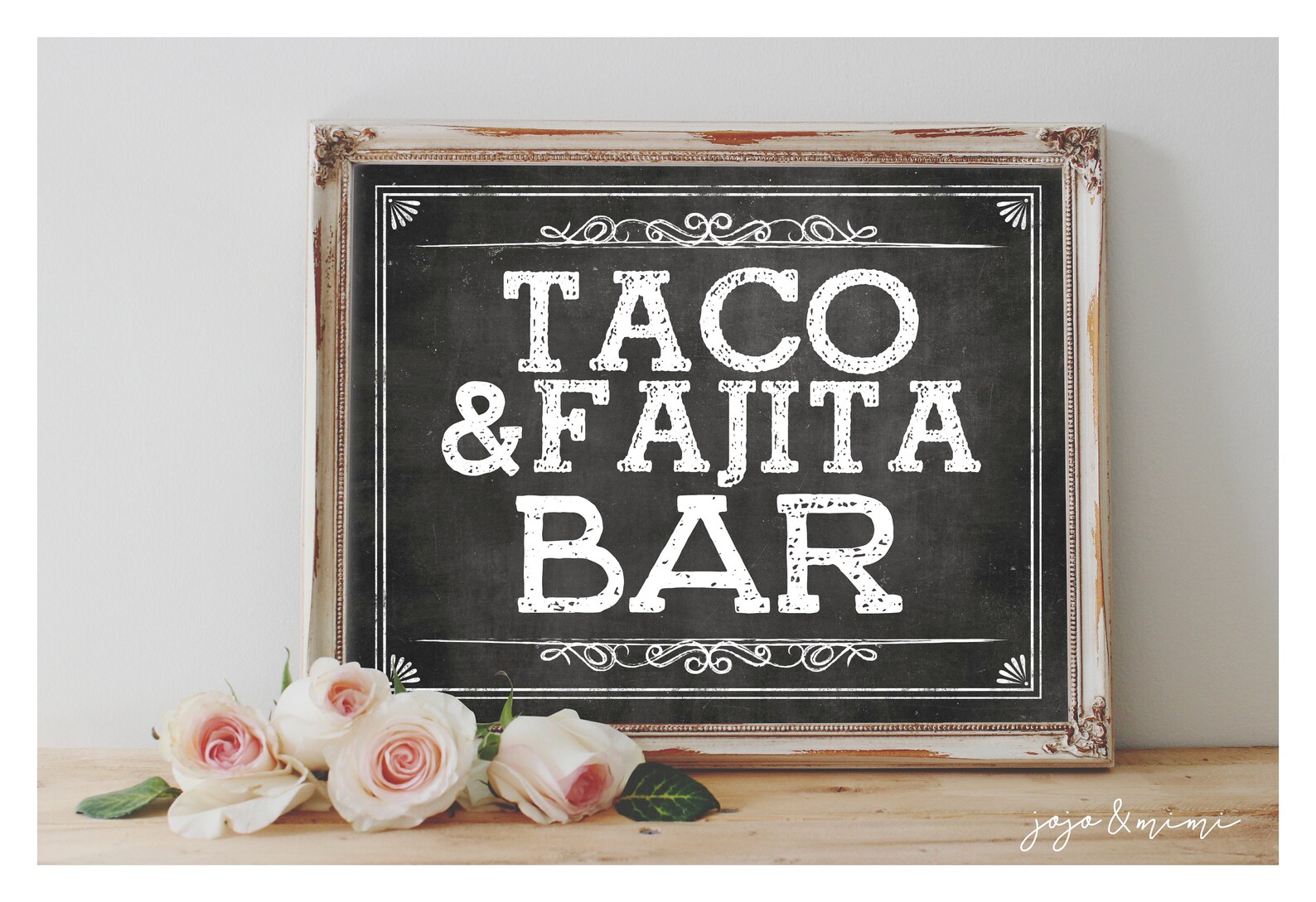 Instant 'TACO and FAJITA BAR' Printable Sign Chalkboard Printable Party ...