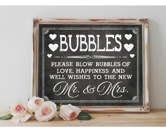 Wedding Bubbles Sign Printable - Etsy