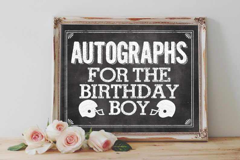Instant 'AUTOGRAPHS for the Birthday Boy' Printable - Etsy