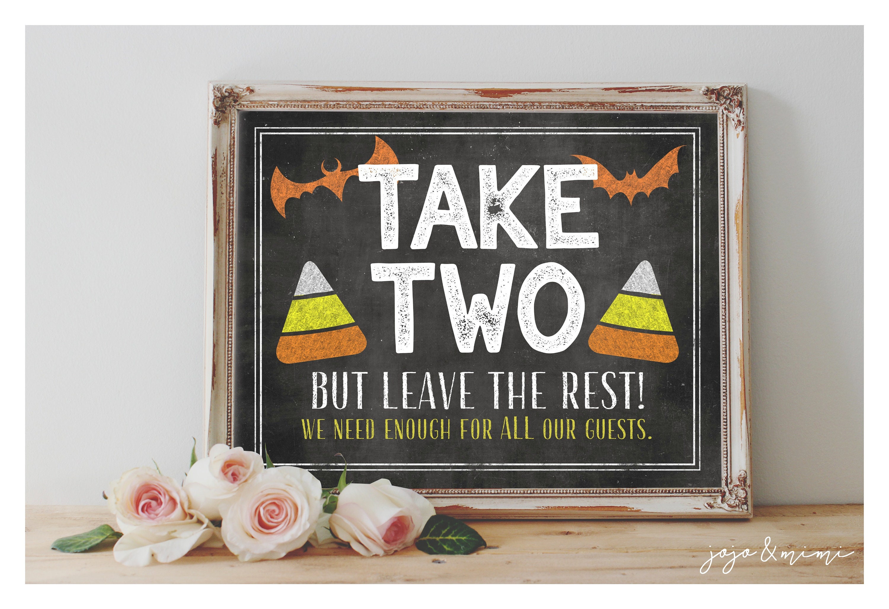 Instant 'TAKE TWO Leave the Rest' Halloween Printable Sign Party ...
