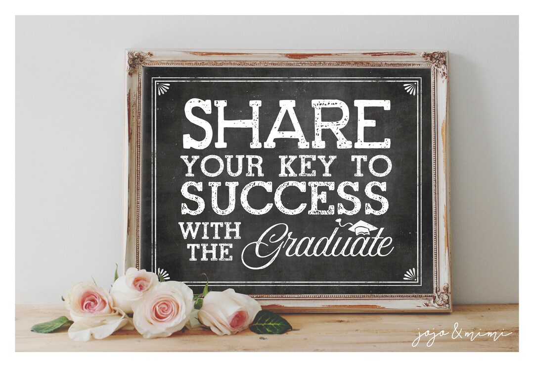 Instant 'share Your Key to Success With the Graduate' Printable ...