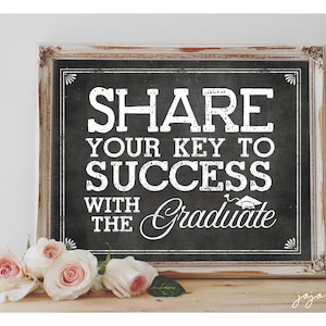 Instant 'share Your Key to Success With the Graduate' Printable ...