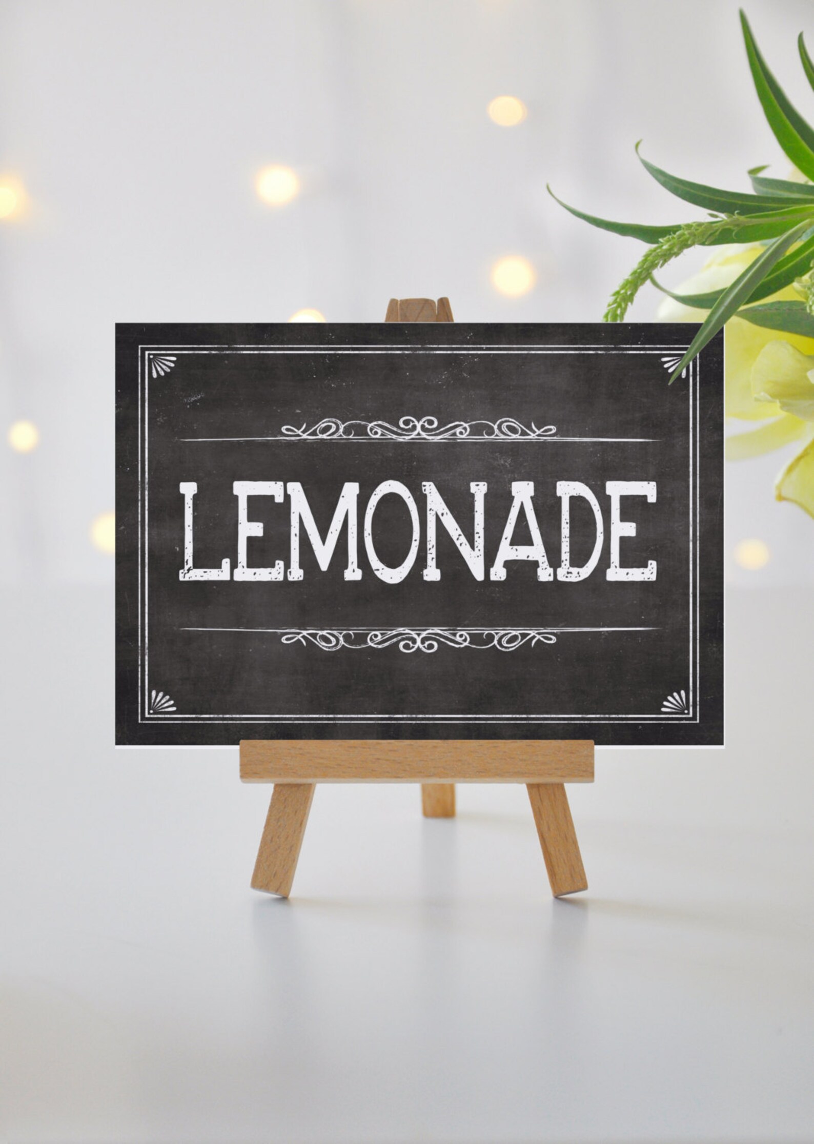 Instant 'LEMONADE' Printable Sign Chalkboard Printable Party Decor ...