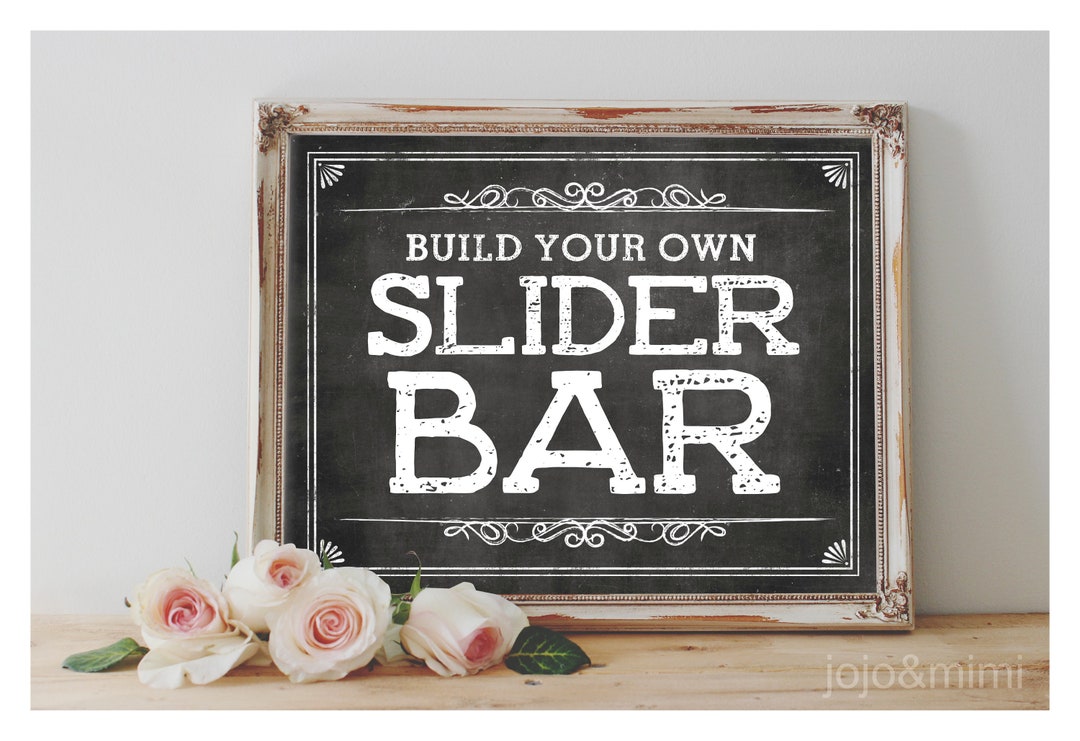 Instant 'SLIDER BAR' Build Your Own Printable Slider Station Chalkboard ...