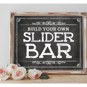 Instant 'SLIDER BAR' Build Your Own Printable Slider Station Chalkboard ...