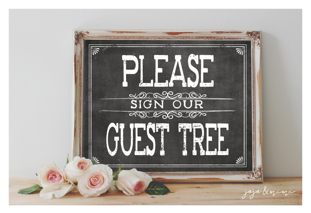 Instant 'please Sign Our Guest Tree' Printable Event Sign Wedding Party ...