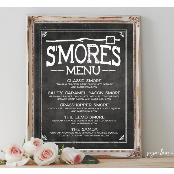Wedding Smore Menu - Etsy