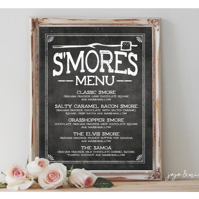 Smores Menu - Etsy