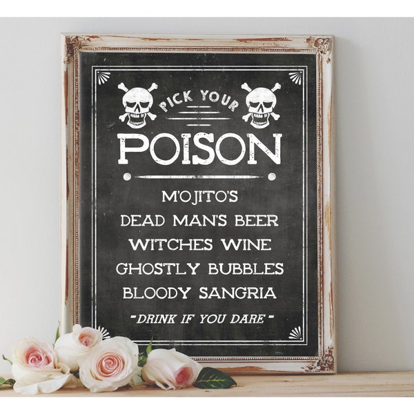 Pick Your Poison Bar Sign - Etsy
