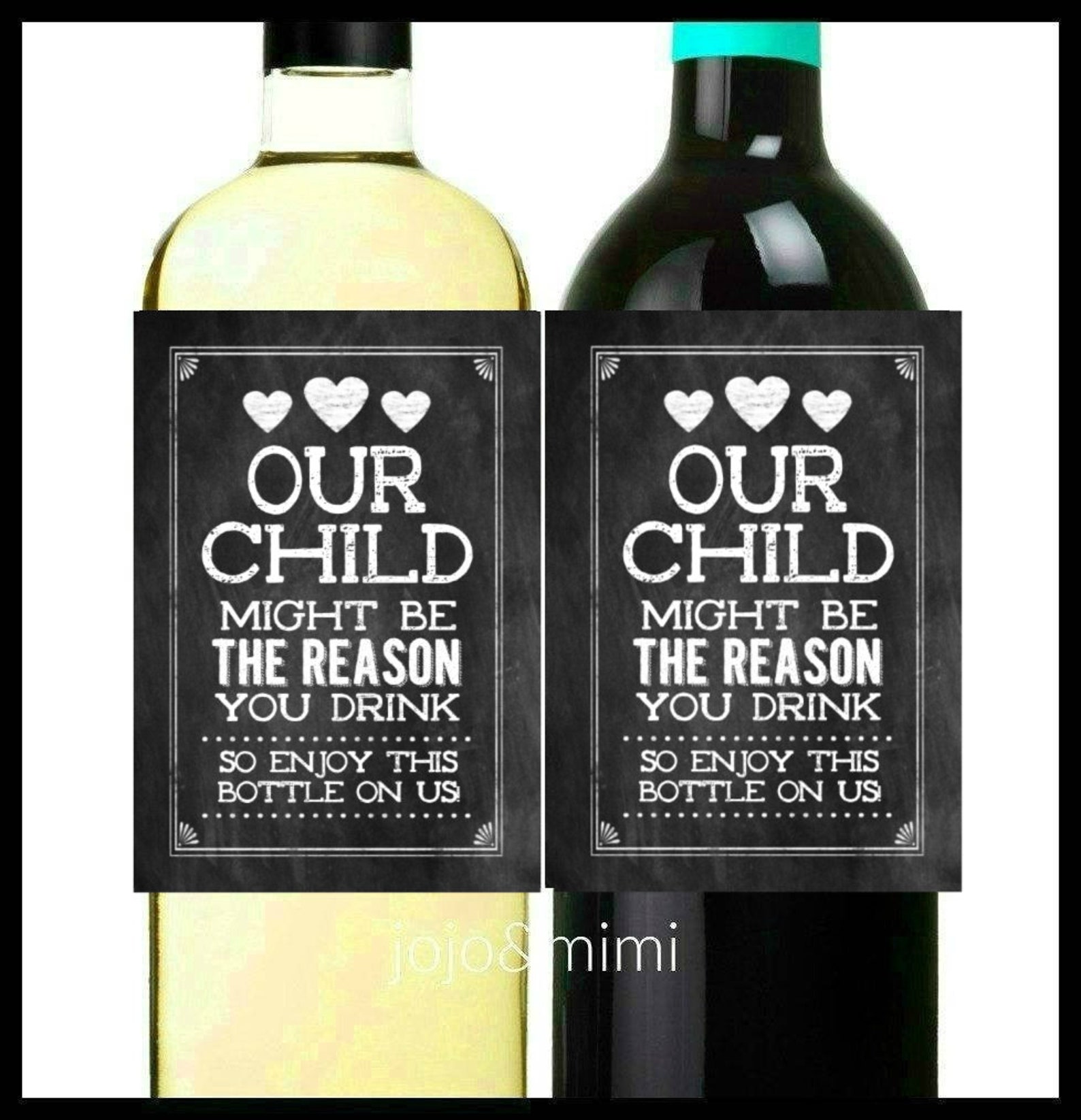INSTANT Wine Label 'OUR CHILD Might Be the Reason You Drink' Printable ...
