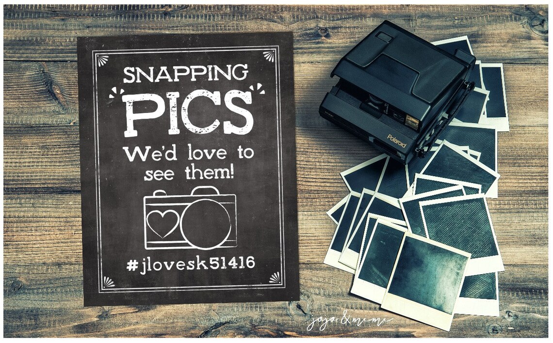 Personalized 'SNAPPING PICS We'd Love to See Them!' Printable Hashtag ...