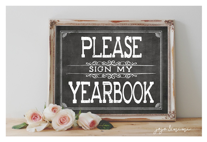 Instant 'please Sign My Yearbook' Printable Graduation - Etsy