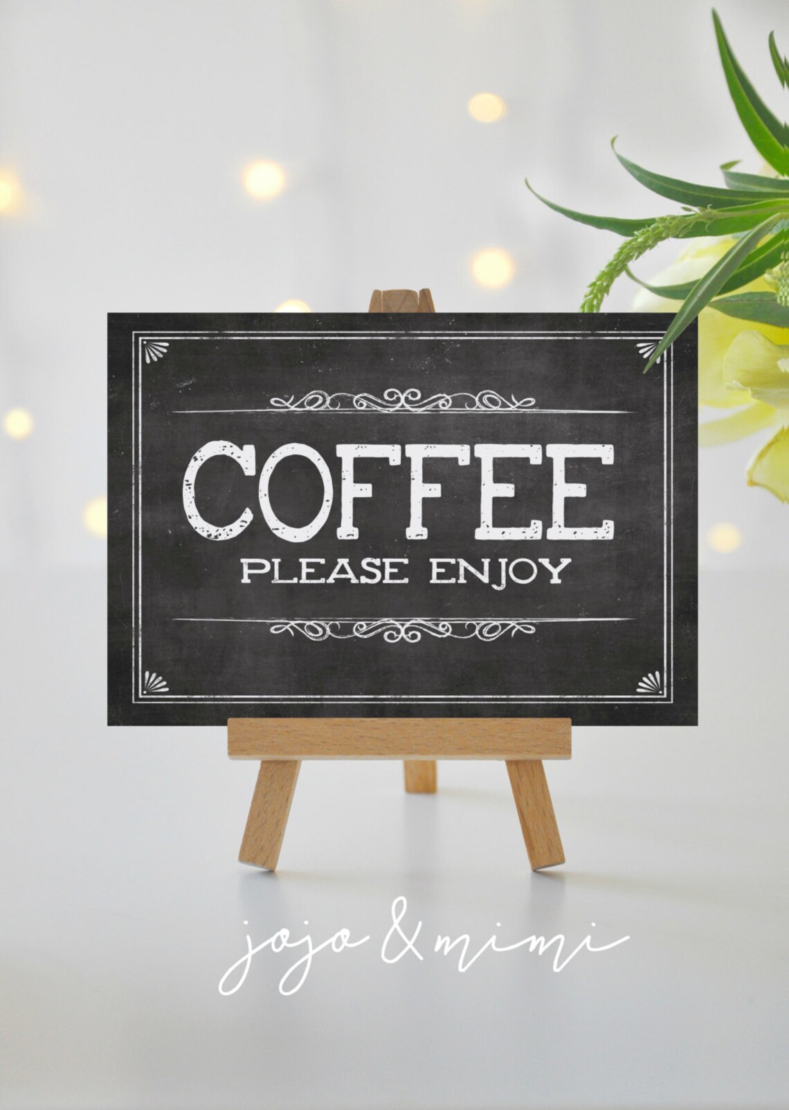 Instant 'COFFEE Please Enjoy' Printable Sign Chalkboard Printable Party ...