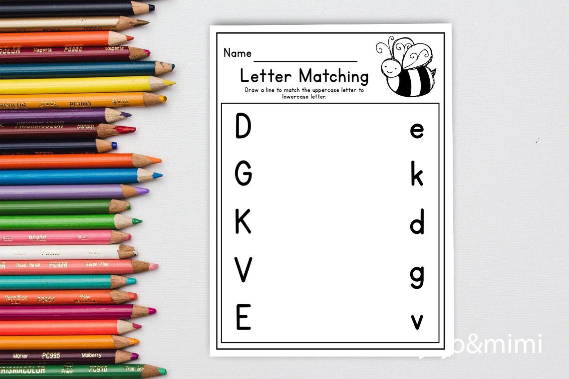 Learn Letters Uppercase and Lowercase Worksheets Printable - Etsy
