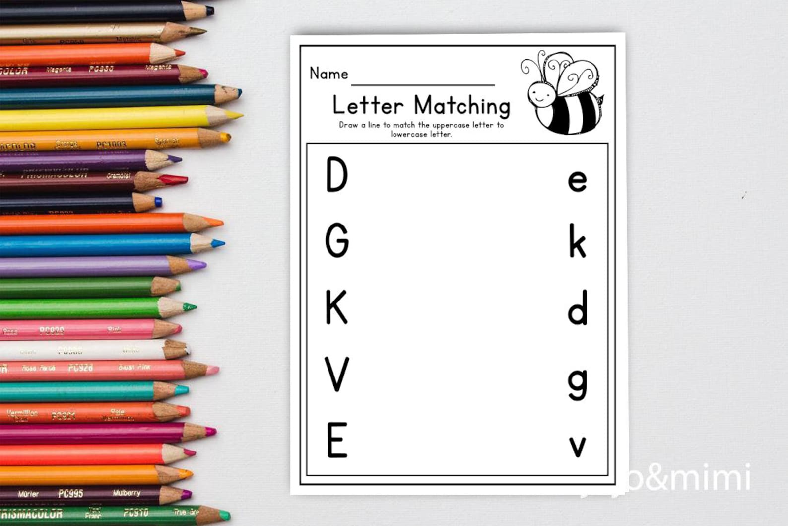 Learn Letters Uppercase and Lowercase Worksheets Printable - Etsy