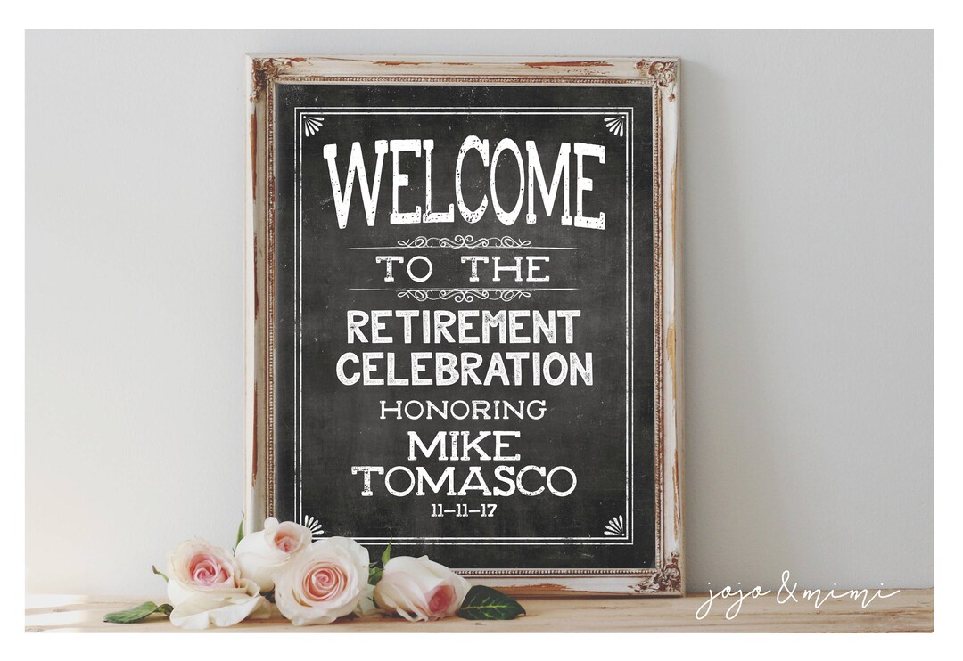 Personalized Welcome Retirement Celebration With Name Printable ...