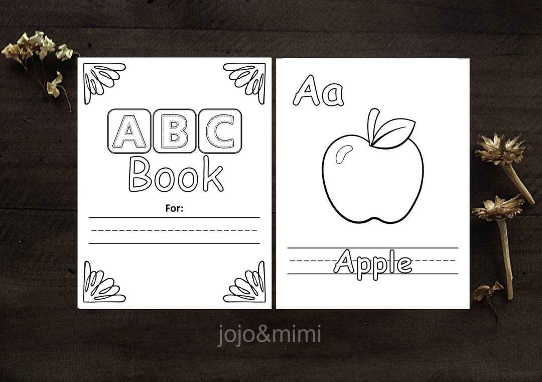 Instant 'ABC Book' Printable Coloring Sheets Alphabet Book With ...