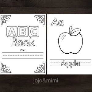 Instant 'ABC Book' Printable Coloring Sheets Alphabet Book With ...