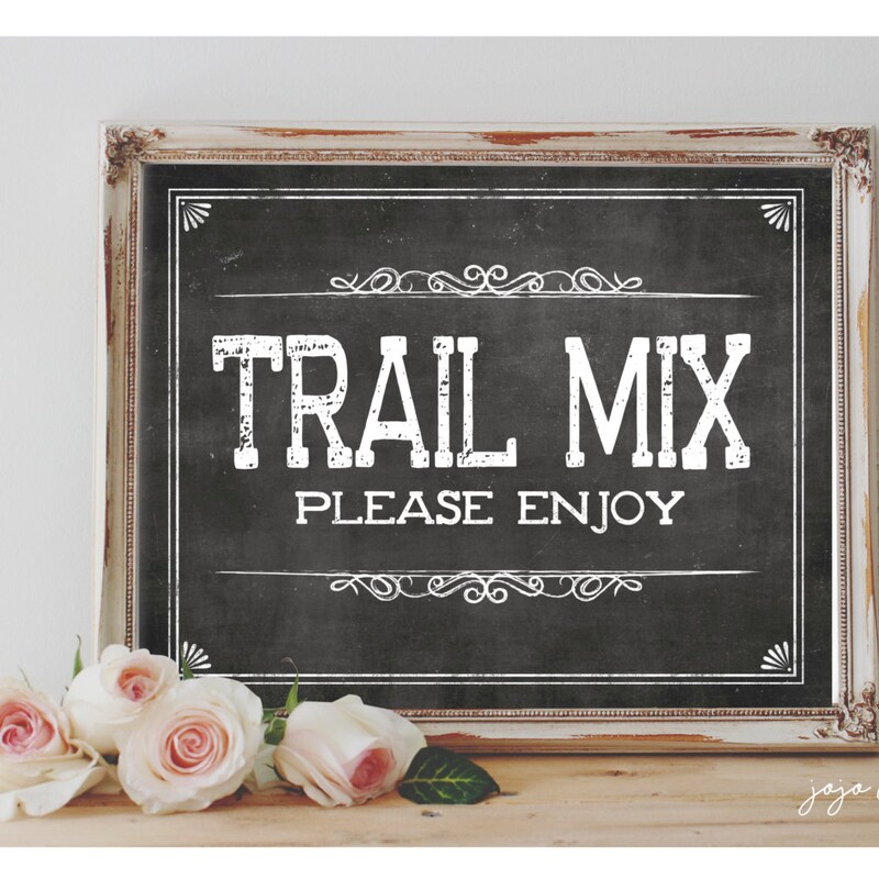 Trail Mix Sign - Etsy