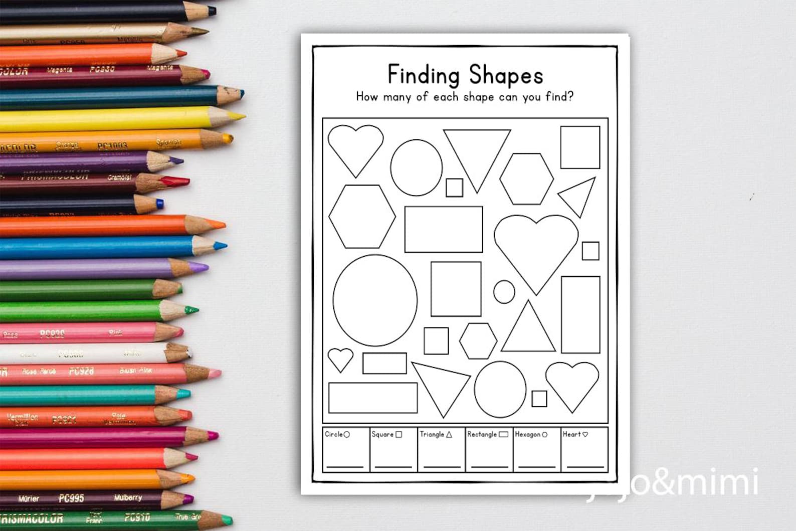 Basic Shapes Printable Shape Worksheets 2D Shapes Practice Learn Shapes ...