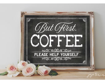 Coffee Bar Sign Printable - Etsy