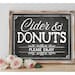 Instant 'CIDER AND DONUTS Please Enjoy' Printable Sign Chalkboard ...