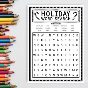 HOLIDAY Printable Christmas Activity Bundle I Spy Gingerbread Coloring ...