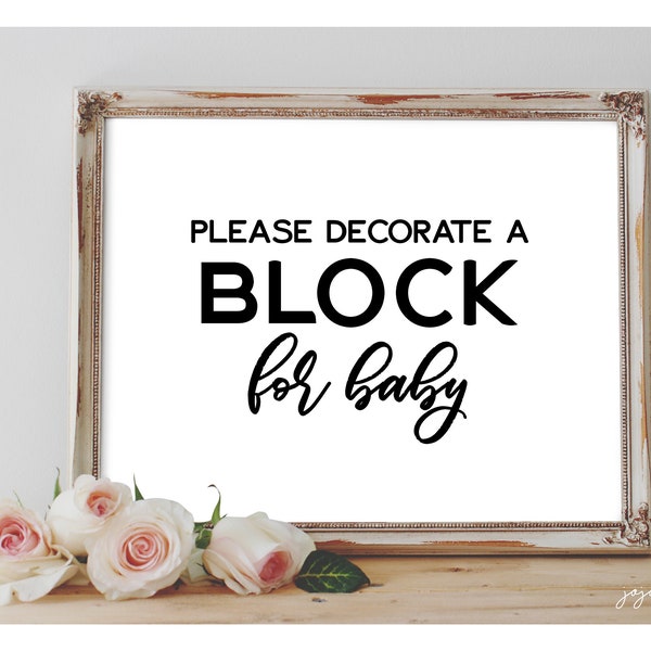 Baby Shower Activity Decorating Blocks - Etsy