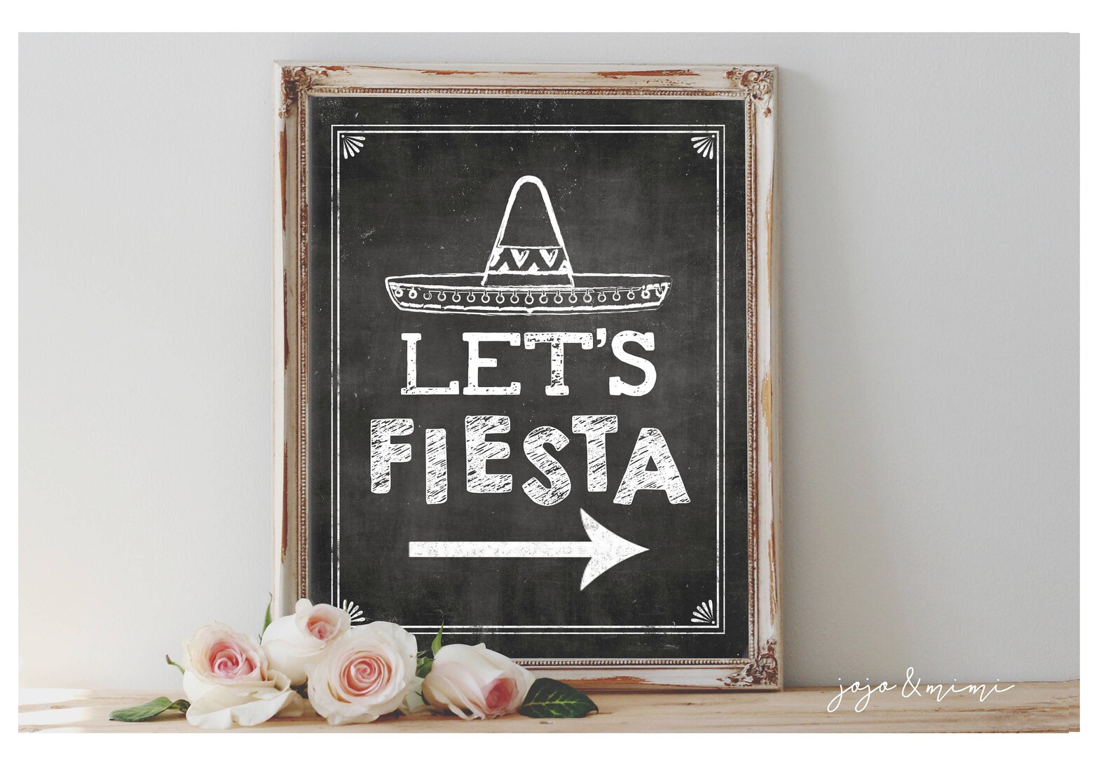INSTANT 'let's FIESTA' Printable Direction Sign Left and Right ...