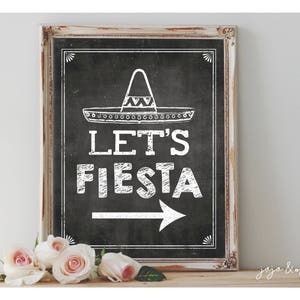 INSTANT 'let's FIESTA' Printable Direction Sign Left and Right ...