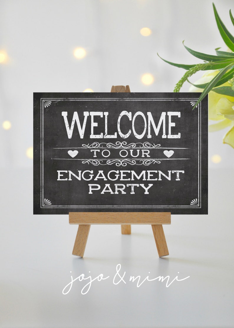 Instant 'WELCOME to Our Engagement Party' Printable | Etsy